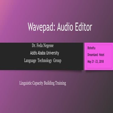 Tutorial for Wavepad | PPTX
