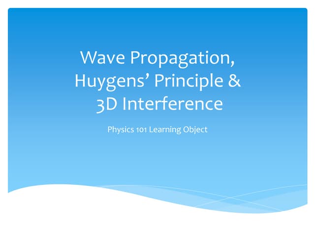 Huygens' Principle | PPTX