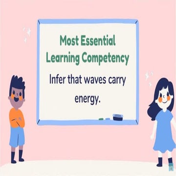 WAVES as Carrier of Energy Science Grade 7 | PPTX