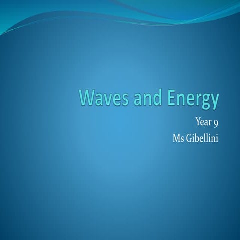 Waves and Energy | PPTX