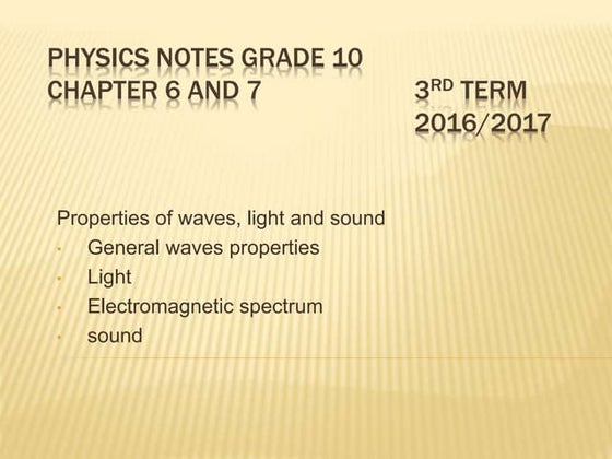 Properties and characteristics of light 4 | PPTX | Physics | Science