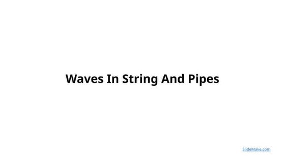 Waves and Sound | PPT