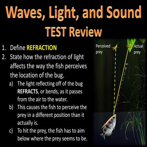 Waves light sound test review | PPT