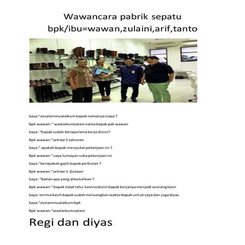 Wawancara bersama bapak wawan | DOCX