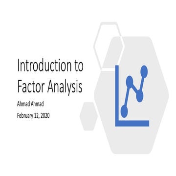 Introduction to Factor Analysis | PPT