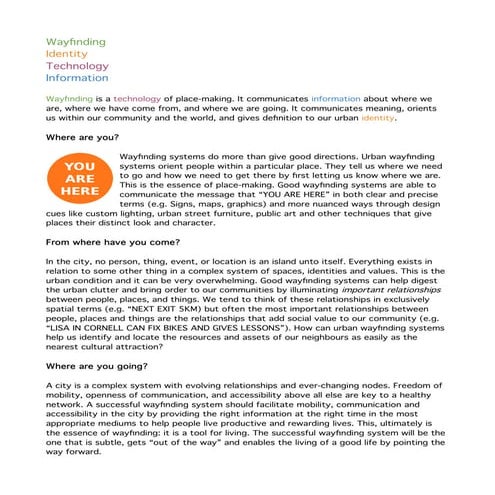 Wayfinding | PDF
