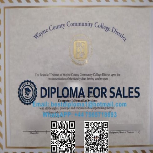 How to Buy Wayne County Community College District Diploma | PPT