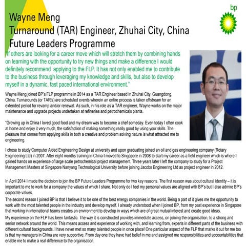 Wayne, Turnaround (TAR) Engineer - Future Leaders Programme | PDF