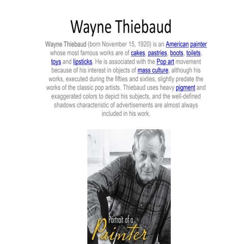 Wayne thiebaud | PPT