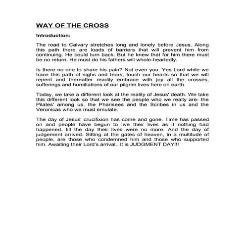 Way Of The Cross | DOC