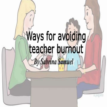 Ways for avoiding teacher burnout | PPT