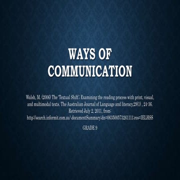 Different ways of communication(Tendani Tshipugu) | PPTX