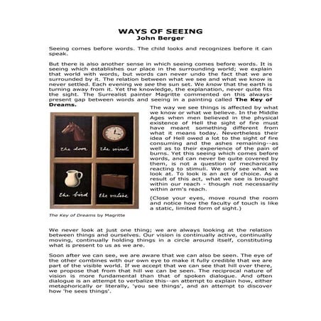 Ways of seeing - John Berger | DOCX