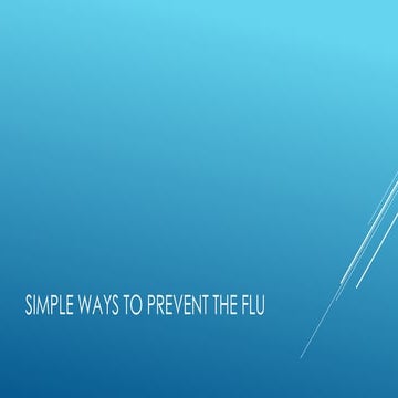 6 Healthy Habits to Help Prevent the Flu | PDF
