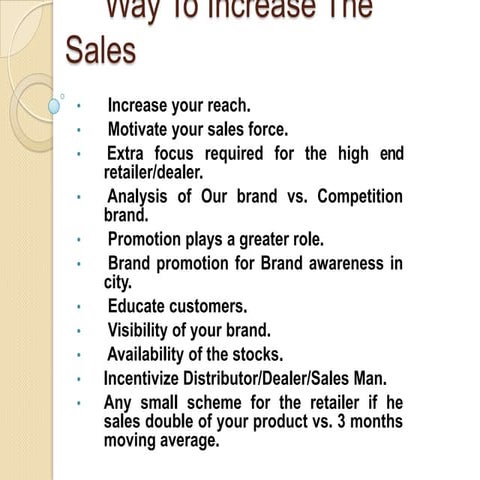 Way to increase the sales | PPTX