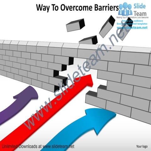 Way to overcome barriers powerpoint diagrame templates 0712 | PDF
