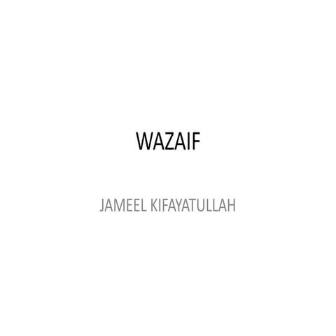 Wazaif | PPT