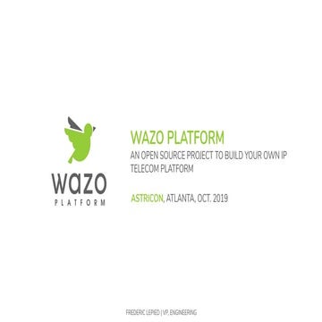 Wazo Platform @ Astricon19 | PDF