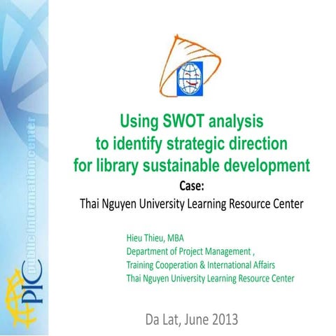 Library SWOT analysis - Case: Thai Nguyen University Learning Resource ...