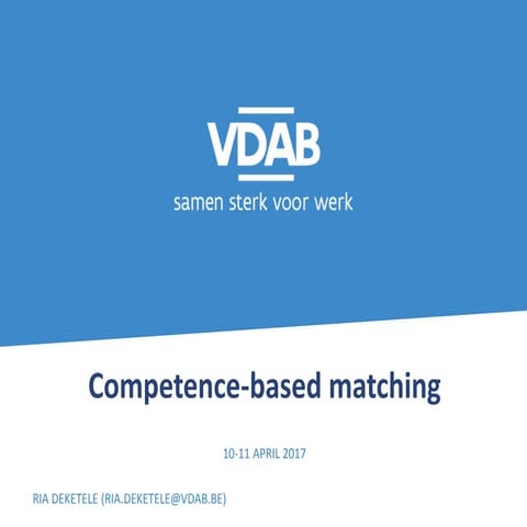 Competence-based matching - VDAB | PPTX