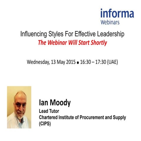 Influencing styles for effective leadership | PPTX