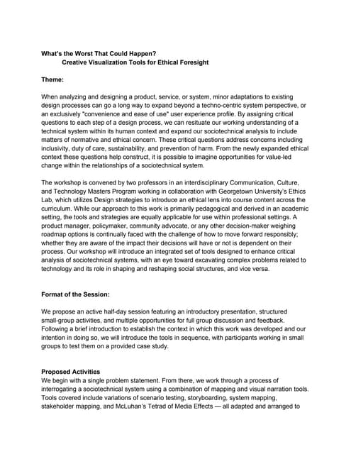 De Vries Probing the Future Workshop | PDF