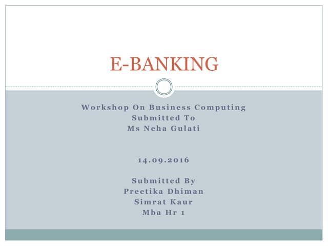 Digital Banking | PPTX