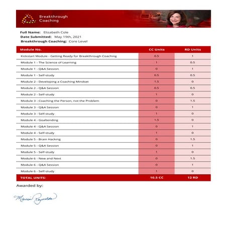 Breakthrough Coaching Core Practitioner | PDF