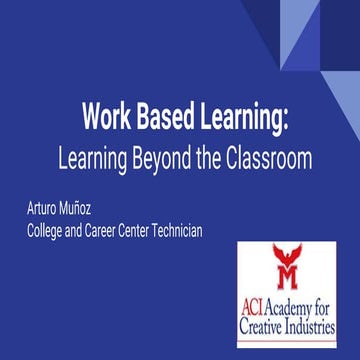 Tracking, Documenting and Evaluatiing Work-Based Learning Experiences | PPTX