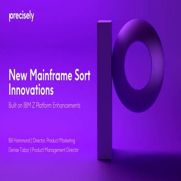 New Mainframe Sort Innovations Built on IBM Z Platform Enhancements | PPTX