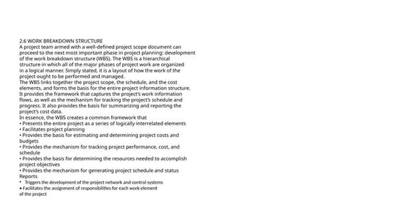 Work breakdown structure ppt | PPT