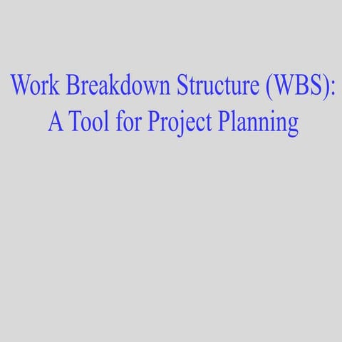 Work breakdown struction in civil engineering | PPTX