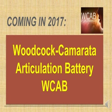 WCAB - the Newest Speech Assessment Tool from Schoolhouse Educational ...