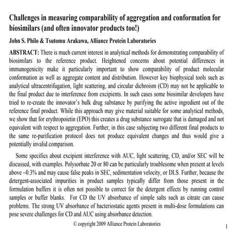 Studying Reversible Self-Association of Biopharmaceuticals using AUC ...