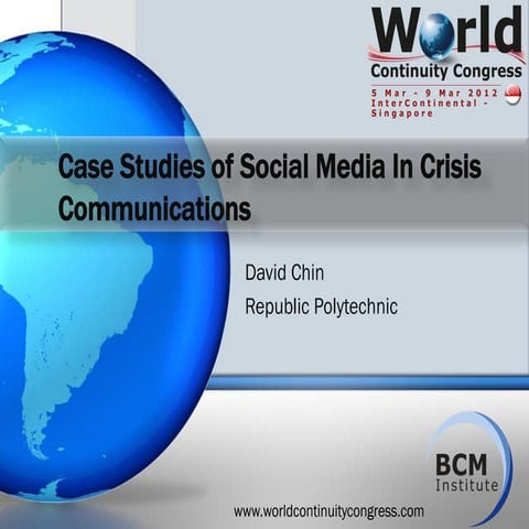 A case study of crisis communication over social media | PPT