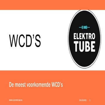 WCD's in de Elektrotechniek | PPTX
