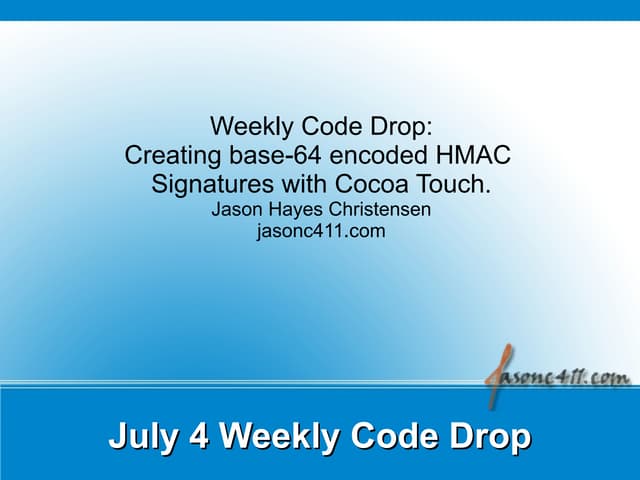 Weekly Code Drop July 4, creating auth tokens | PPT Weekly Code Drop July 4, creating auth tokens | PPT
