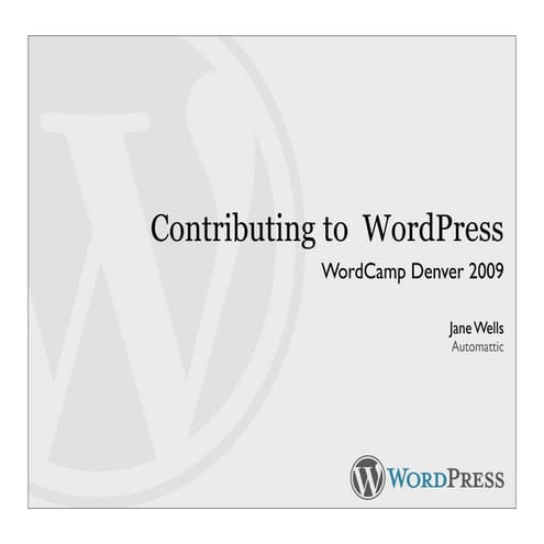 Contributing to WordPress | PDF | Computing | Technology & Computing
