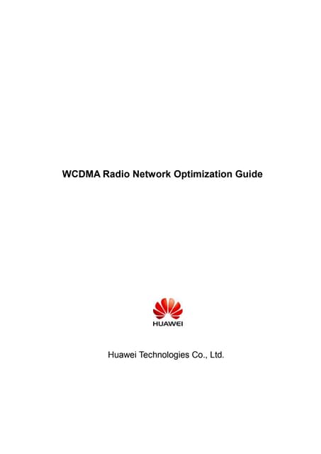 Wcdma Radio Network Optimization Guide Pdf Computer Software And