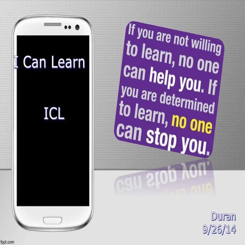 I can learn | PPT