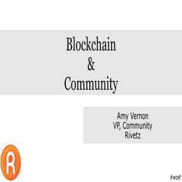 Building Community in Blockchain | PPT