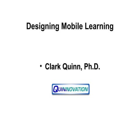 2010 Designing Mobile Learning | PPT