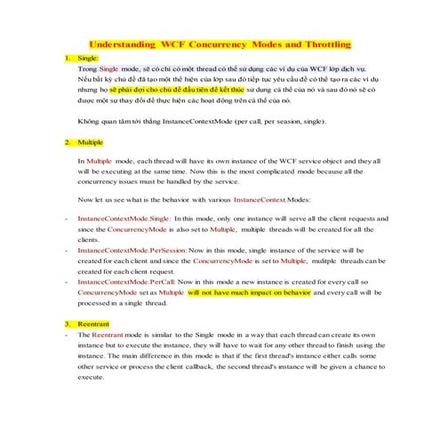 Wcf concurency | PDF