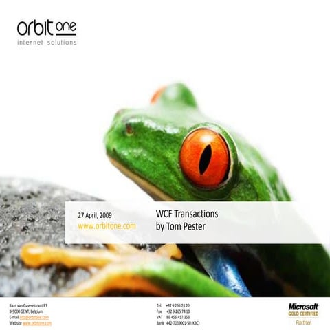 WCF Transactions | PPTX