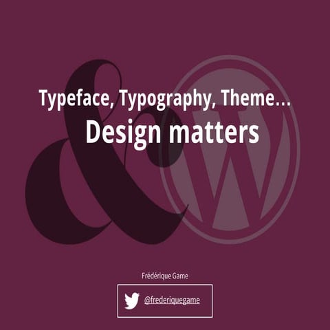 Typeface, Typography, Theme... Design matters. | PDF | Desktop ...