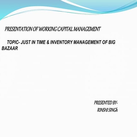JIT inventory Management & Big Bazaar Supply chain & inventory ...