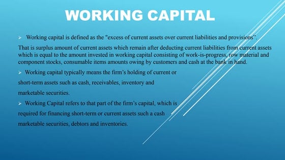 Working capital management ppt | PPTX