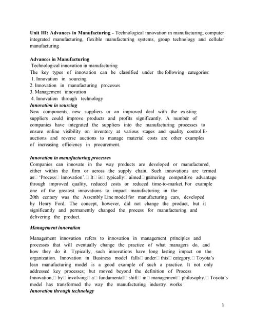 Uses of Computers in Manufacturing and production sector | PPTX