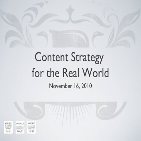 Content Strategy for the Real World | PPT