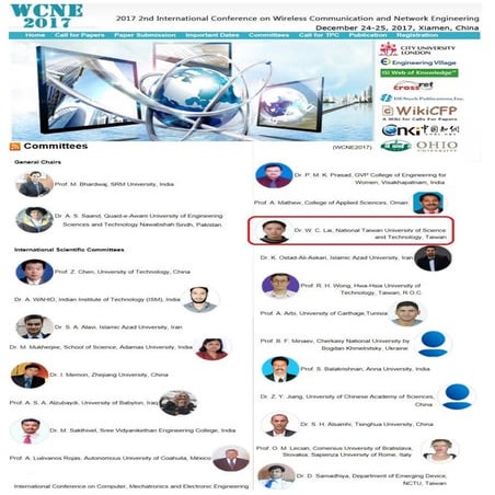 WCNE2017 TPC 賴文政博士 | PDF